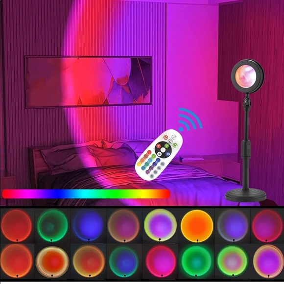 Sunset | Other | Sunset Lamp Projection With Remote Control 8 Rotation ...